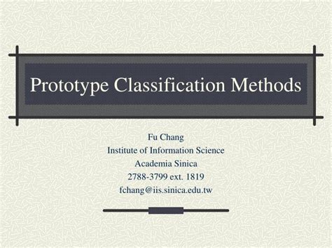 Ppt Prototype Classification Methods Powerpoint Presentation Free