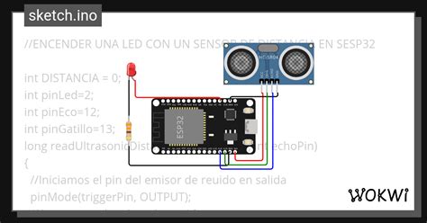 ENCENDER UNA LED CON UN SENSOR Wokwi ESP STM Arduino Simulator