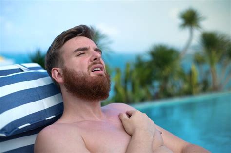 premium photo tired sick exhausted man handsome guy in swimming pool