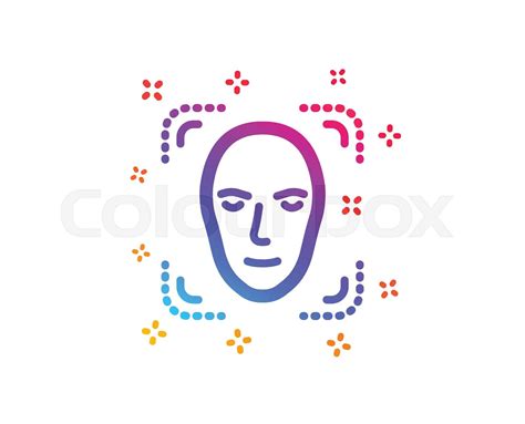 Face Detection Icon Head Recognition Sign Vector Stock Vector