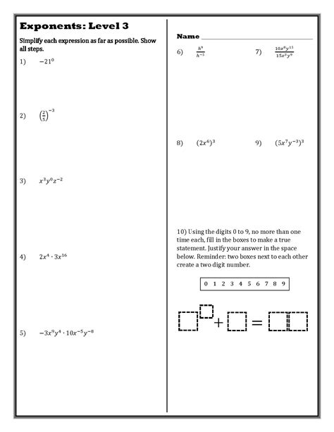 Level Ups 8th Grade Integer Exponents Made By Teachers