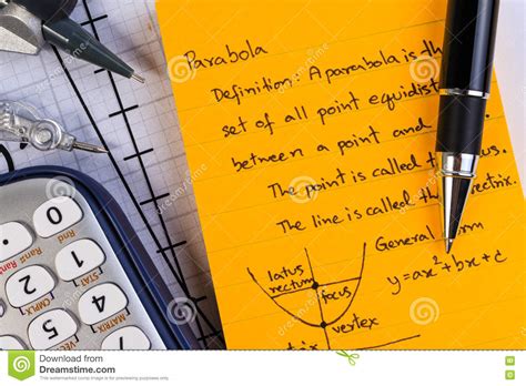 Lecture Notes In Mathematics Stock Image Image Of Axis Complex