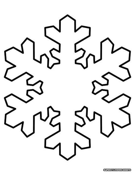 Snowflake Template Outline Snowflake Template Printable Snowflake