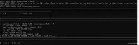 项目三 创建与维护mysql数据表总结创建与维护表的结果分析 Csdn博客