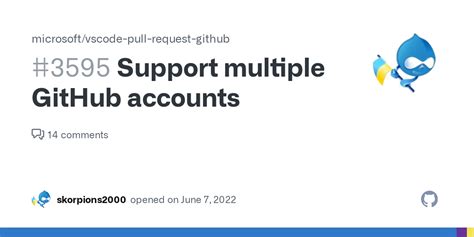 Support Multiple Github Accounts · Issue 3595 · Microsoftvscode Pull Request Github · Github