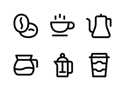 Simple Set Of Coffee Shop Related Vector Line Icons Contains Icons As