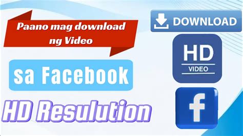 Paano mag Download ng Video sa Facebook HD Resulution - YouTube