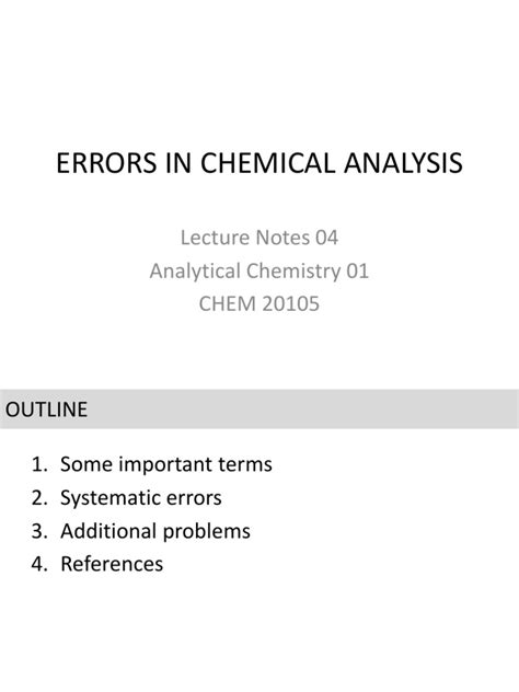 Ac04 Errors In Chemical Analysis Pdf