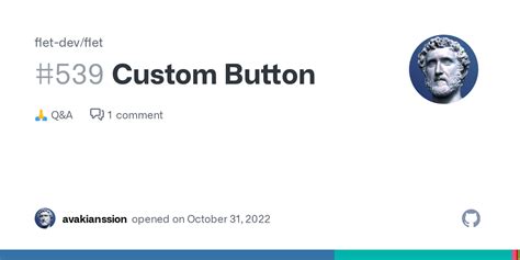 Custom Button · Flet Dev Flet · Discussion 539 · Github