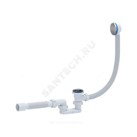 Сифон для ванны; Слив- перелив плоский автоматический 1 1/2"х40 с ...