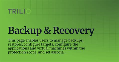 backup and recovery trilio for kubernetes