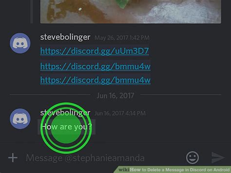 how to delete a message in discord on android with pictures