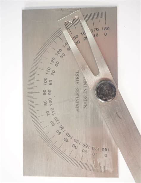 Rectangular Head Protractor Chronos Engineering Supplies