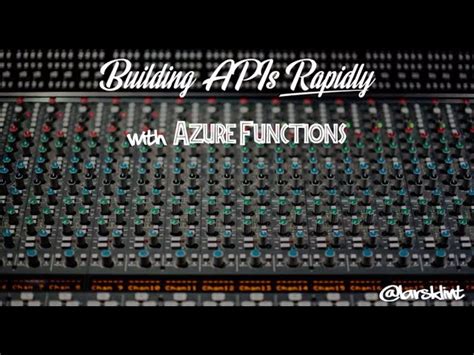 Ndc Conferences Talk Building Apis Rapidly With Azure Functions From