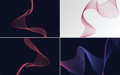 Modern Wave Curve Abstract Presentation Background Pack 18393348 Vector