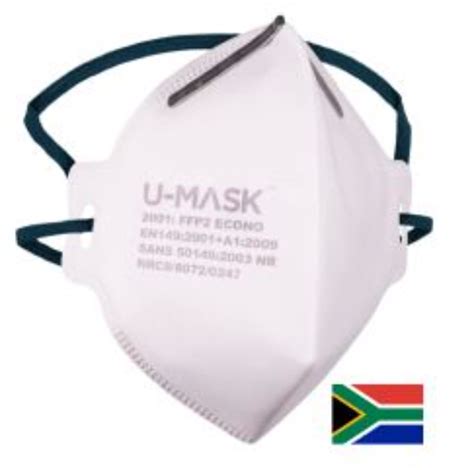 U Mask Um2001 Ffp2 Flat Fold Pack Of 20 Made In Sa Safetymate