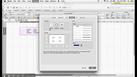 How To Insert A Border In Excel Youtube