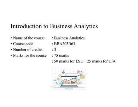Introduction To Business Analytics Pdf