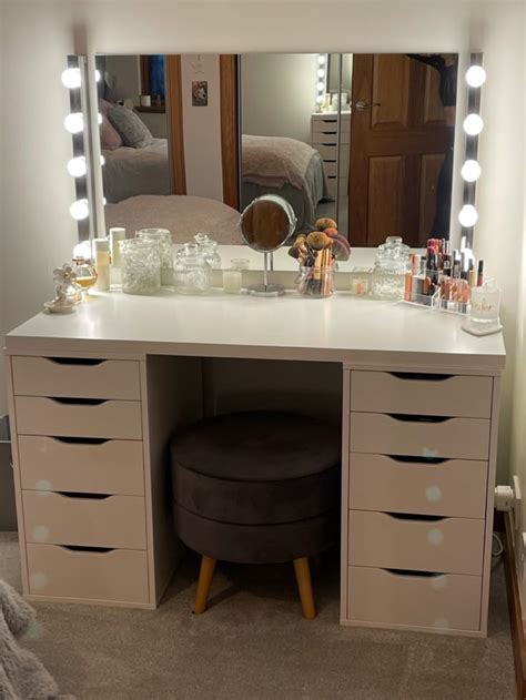 My Makeup Station With Ikea Alex Draws And Table Top Vanity De Ikea