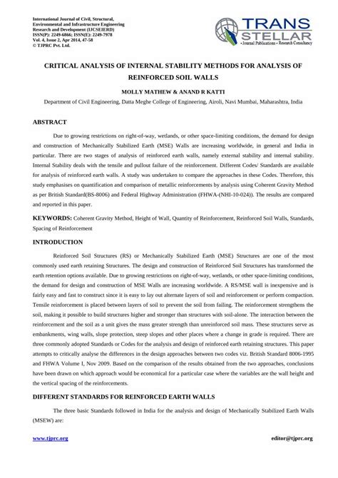 Pdf Critical Analysis Of Internal Stability Methods Dokumentips