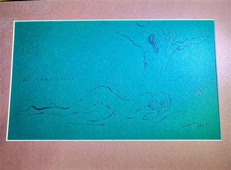 Nude Under A Tree Pen And Ink Drawing Etsy