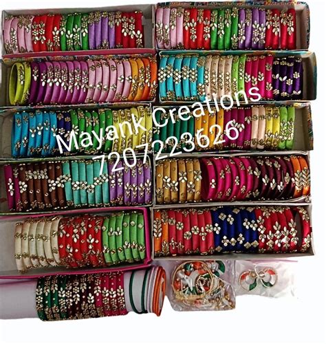 Silk Thread Bangles At ₹ 100pair सिल्क थ्रेड की चूड़ियाँ In
