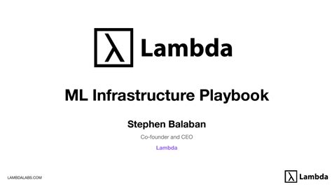The Lambda Deep Learning Blog Infrastructure