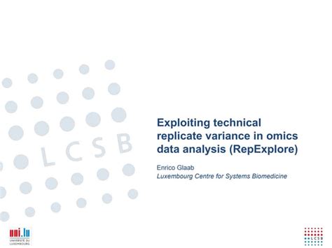 exploiting technical replicate variance in omics data analysis
