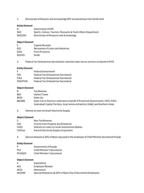 Coa Examples Pdf Expense Taxes