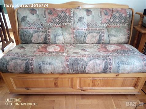 Диван двойка от масивно дърво чам в Дивани и мека мебел в с Антон