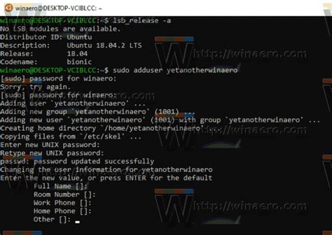 Add User To Wsl Linux Distro In Windows 10