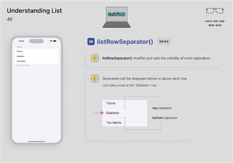 learn and code with enid on linkedin listrowseparator modifier in
