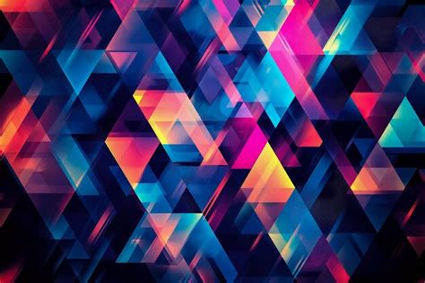 Premium Photo Abstract Background Pattern With Colorful Overlapping Interlocking Triangular Shapes