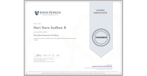Hari Hara Sudhan B On Linkedin Completion Certificate For The Data