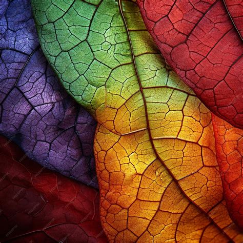Premium Photo Multi Colored Leaf Vein Pattern
