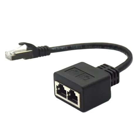 Belowsyaler Rj45 Ethernet Cable Splitter Networks Adapter Cord Ethernet Splitter 1 To 2 Cable