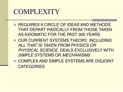 Ppt Reductionism And Complexitycontinuum Or Dichotomy Powerpoint