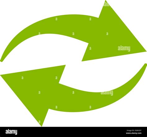 two bright green arrows are rotating and creating a circular motion