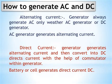 Comparision Between Ac And Dc Current Ppt Pptx Physics Science
