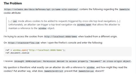 How Can An Attacker Exploit Samesitelax Cookies Using The `window