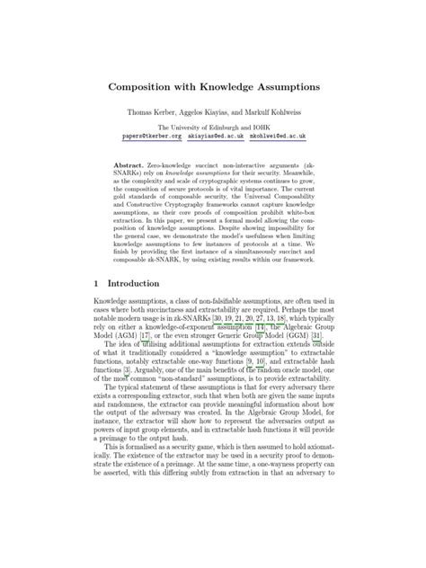 Composition With Knowledge Assumptions Abstract Zero Knowledge