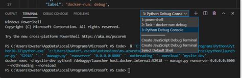 Django Project Debug In Docker Container Doesnt Start · Issue 2313