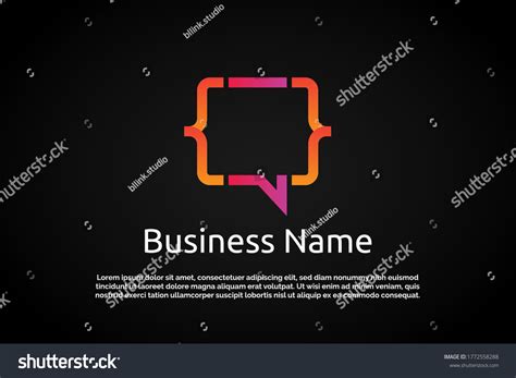 Chat Coding Digital Code Logo Illustration Stock Vector Royalty Free