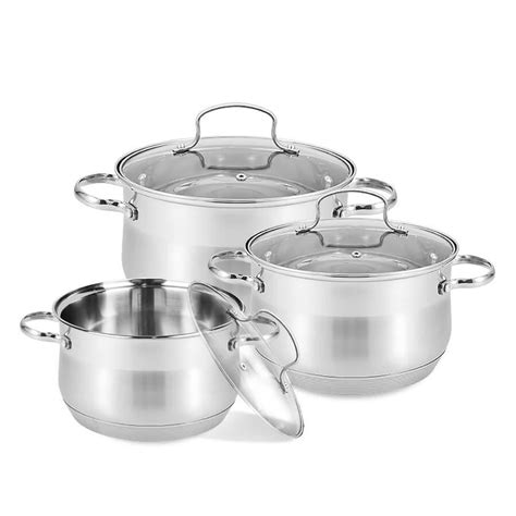 Набір каструль циліндричних різного розміру з нержавійки 6 шт Mr 3512 6m • Краща ціна в Києві
