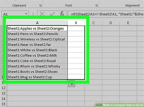 Ways To Compare Data In Excel WikiHow