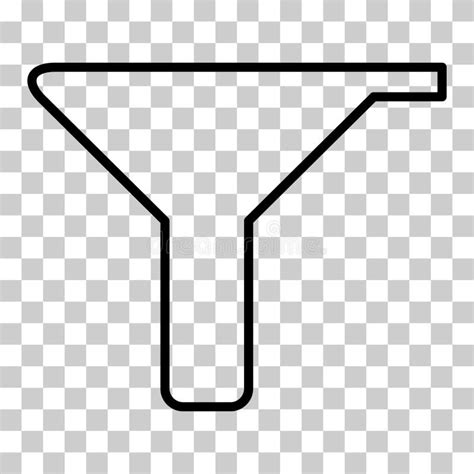 Filter Button Web Shape Icon Flat Filtering Symbol Funnel Sign Vector