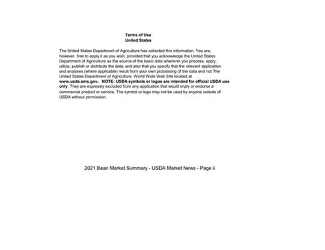 Usda Bean Marketpdf