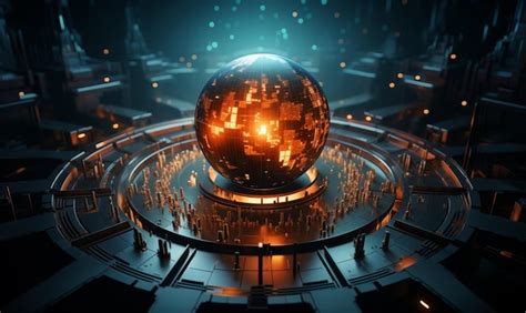 Premium Ai Image 3d Rendering Of Abstract Technology Concept With