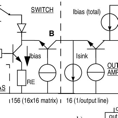 A Schematic Of The Analog Part Of The Switch Matrix Circuit B Download Scientific Diagram