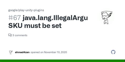 java lang illegalargumentexception sku must be set · issue 67